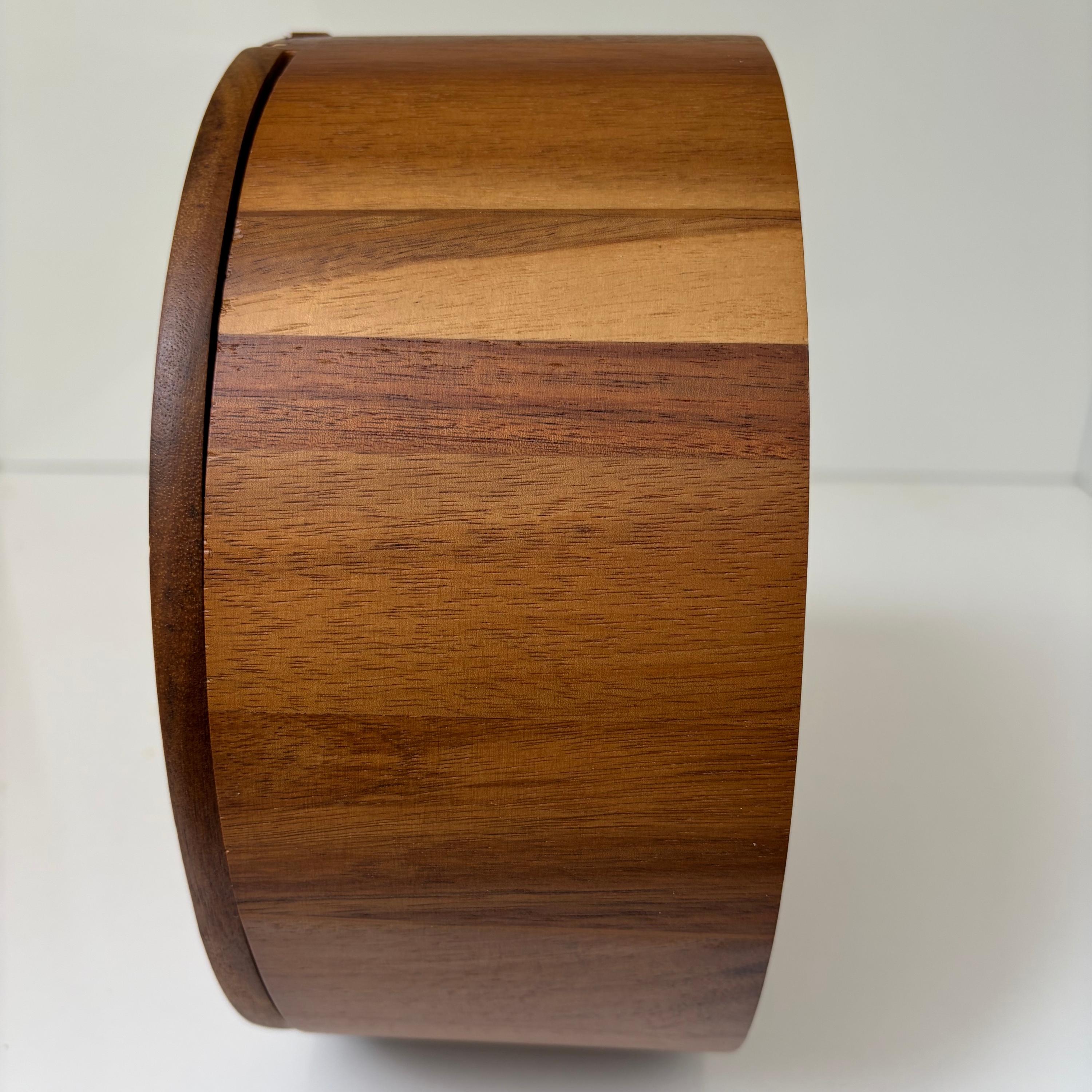 Rustic Acacia Wood Storage Box – Round Double Opening Organizer - Etsy