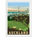 Mount Eden, Auckland Travel Poster, New Zealand - Etsy