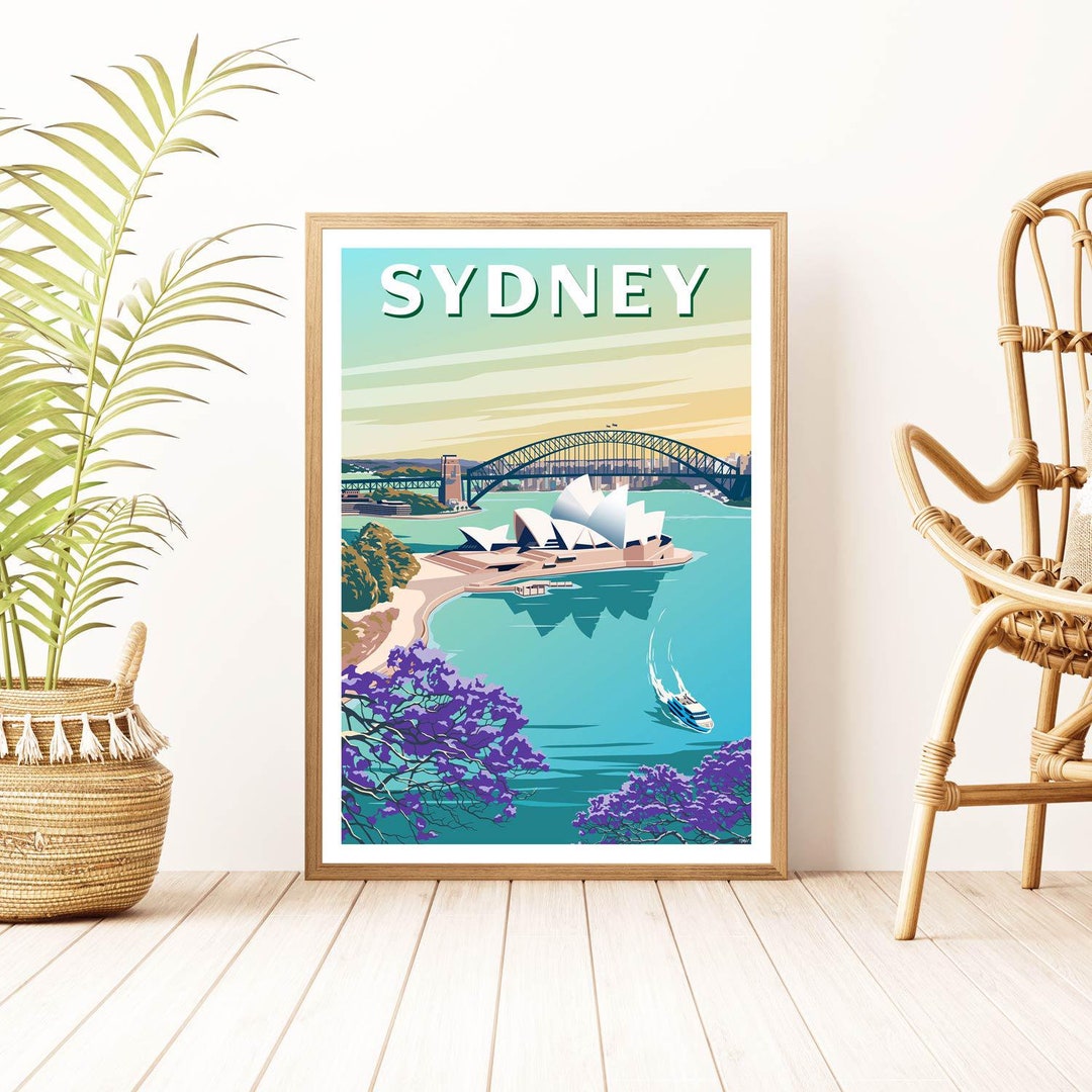 Sydney Travel Poster, Australia - Etsy