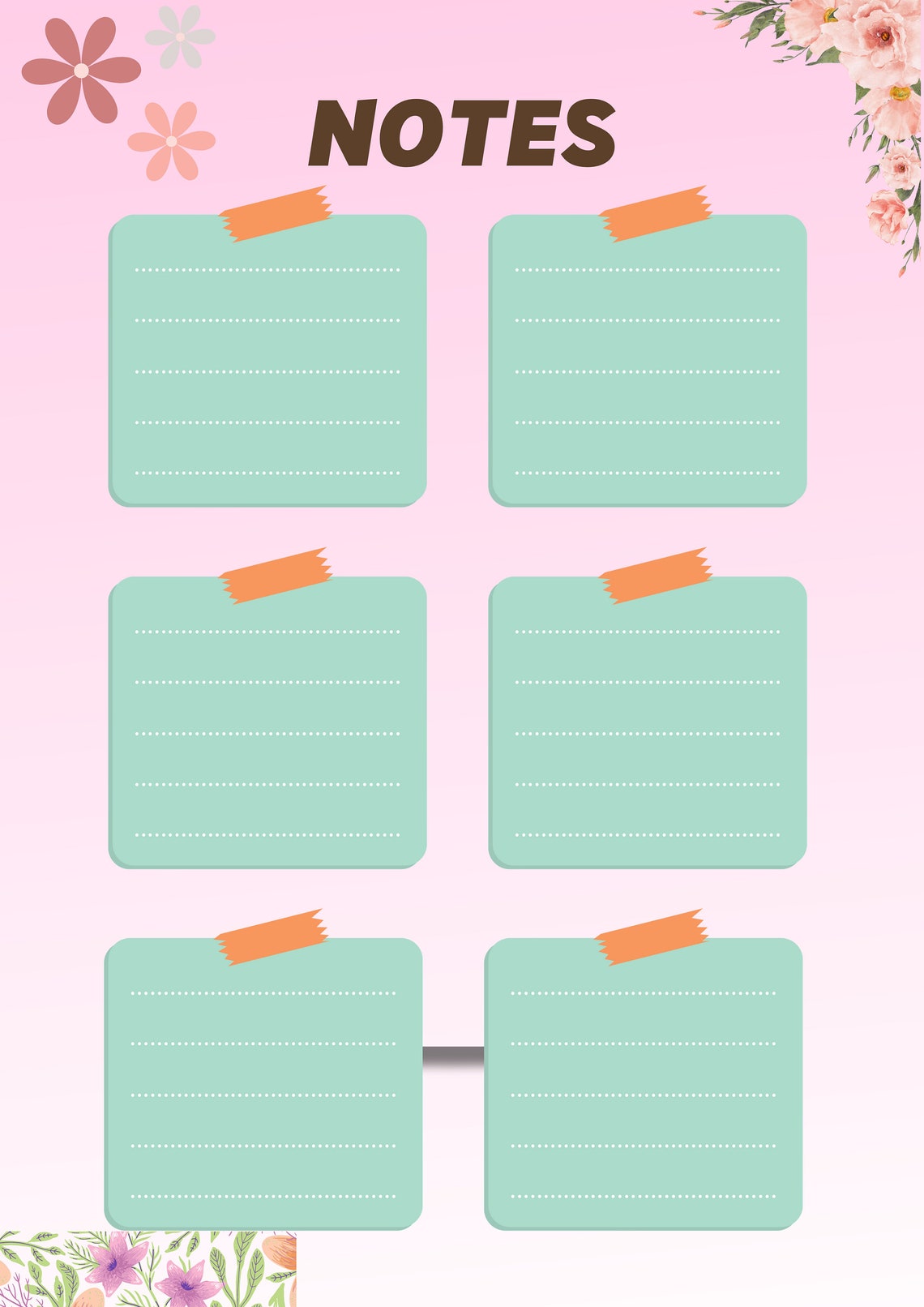 Productive Study Notes Templates - Etsy