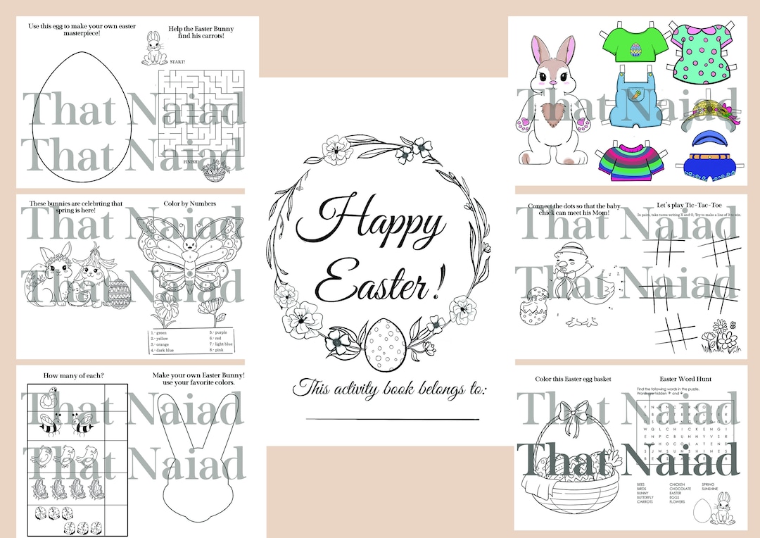 Easter Printable Activity Book (digital File) - Etsy