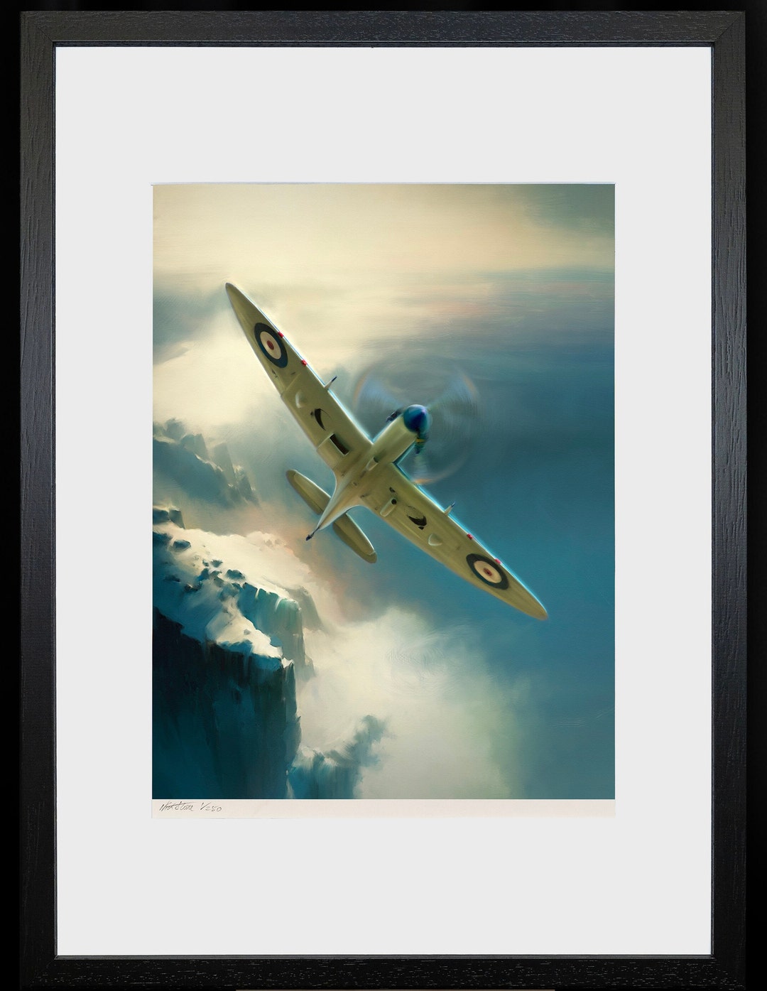 Spitfire Over Norway Print: Signed WW2 Aviation Art, Collectible Fine ...