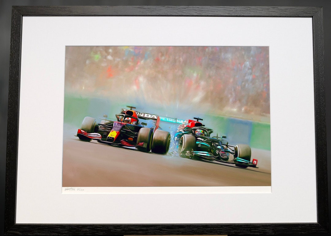 F1 Motorsport Painting: Red Bull Vs Mercedes, Signed Limited Edition ...