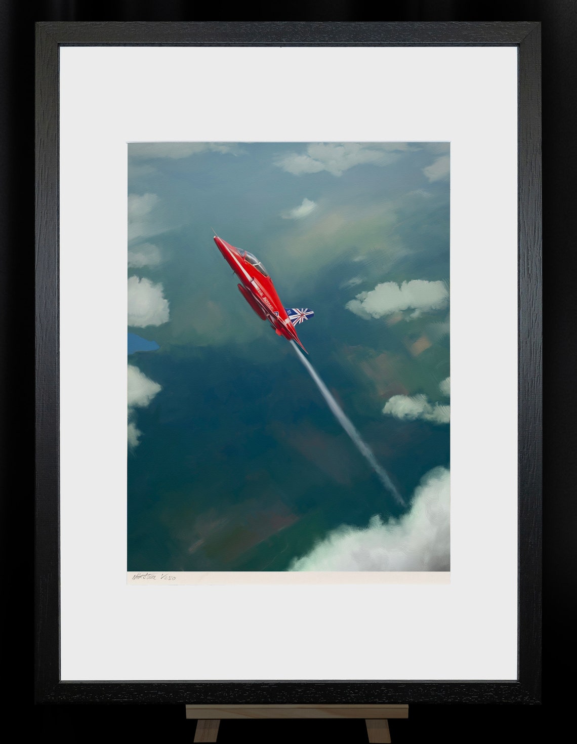 Red Arrows Aviation Art Print: Signed Limited Edition RAF Painting - Etsy