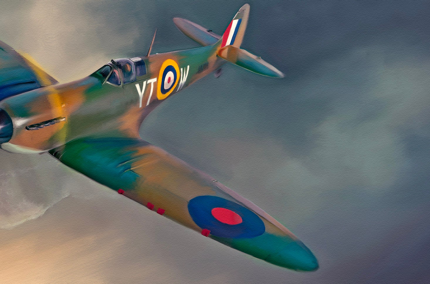 Spitfire WW2 Aviation Art Print: Signed Limited Edition - Etsy