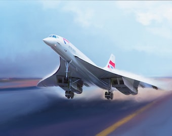 Concorde Aviation Painting by Nick Stone Signed Limited Edition ...