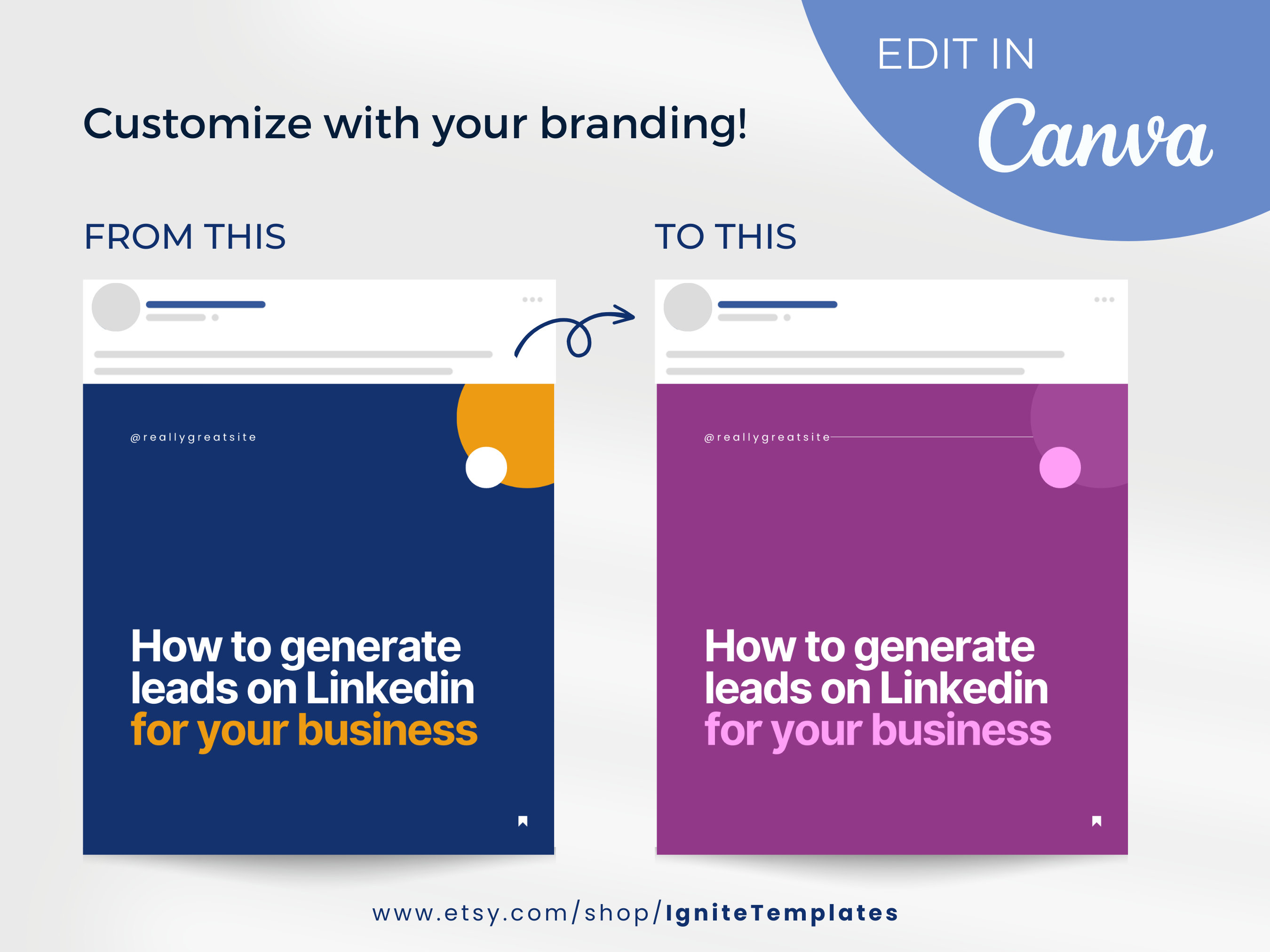 2 Linkedin Carousel Templates to Edit in Canva, Generate Engagement ...