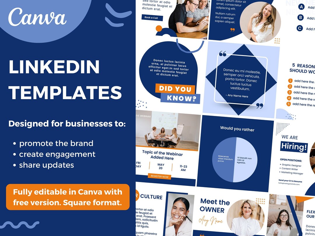 30 Linkedin Posts for Engagement Promotion and Content Share - Etsy