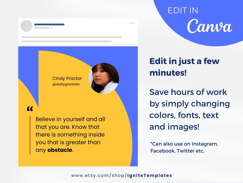 30 Linkedin Canva Quote Templates, Edit in Canva, Templates for ...