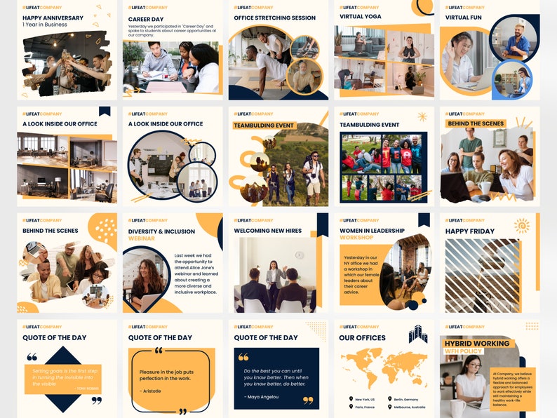 30 Life at Company Posts Template for Recruiters to Promote the Company ...