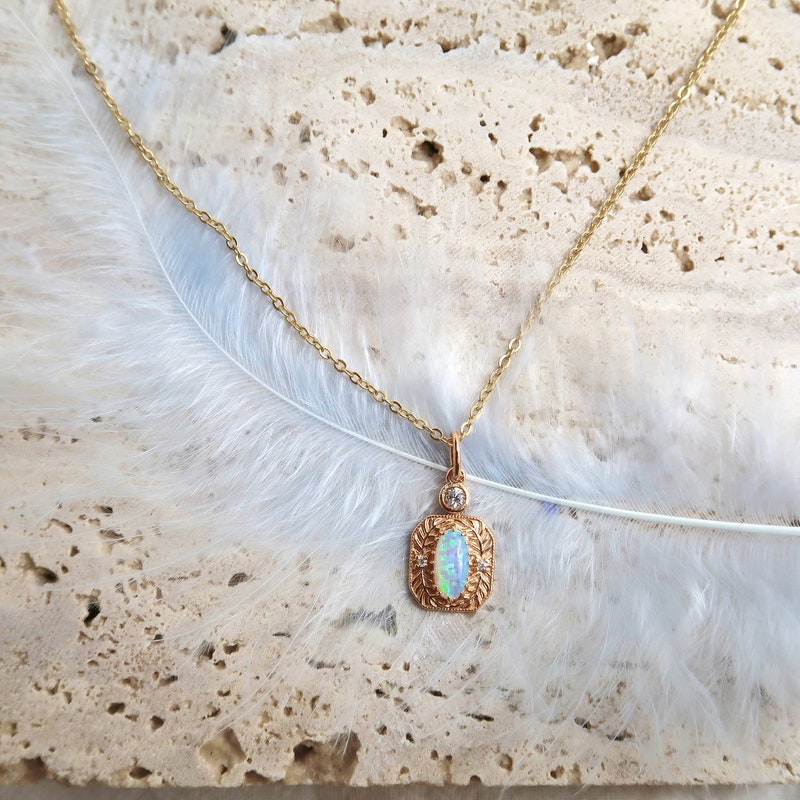 Opal Pendant - Etsy UK