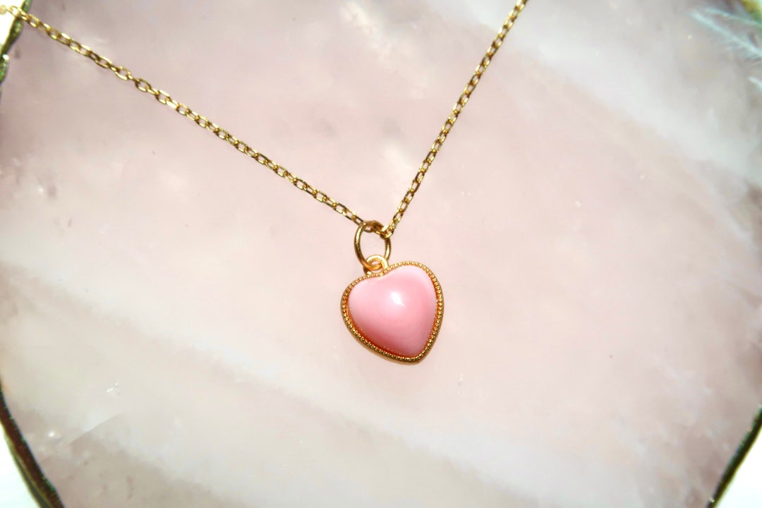 Natural Australia Pink Queen Conch Shell Necklace, Baby Pink Shell ...