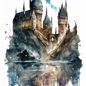 Wizard World Wall Art Potter Wall Decor Potter Poster Watercolor ...