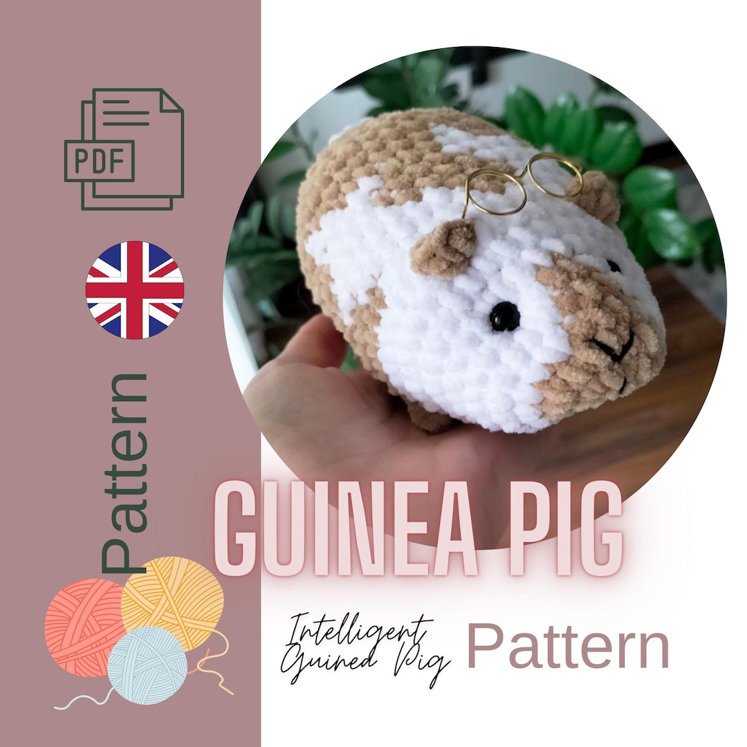 Crochet Guinea Pig Pattern: No Sew Easy Amigurumi Toy Tutorial (PDF) - Etsy