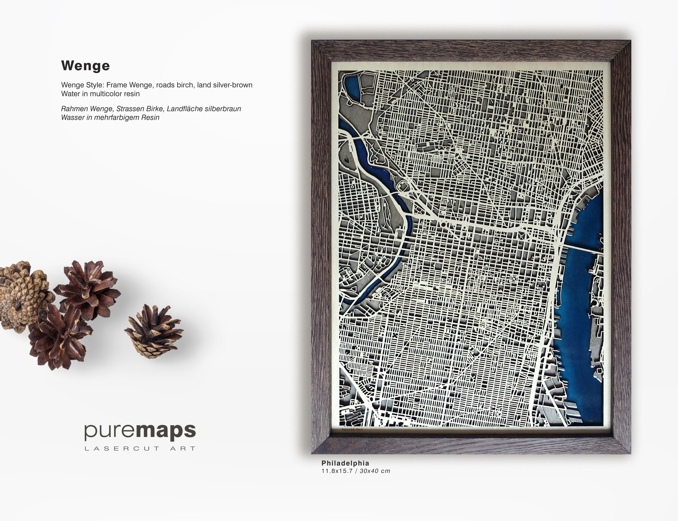 Custom Made Wooden Map of Your Favorite Place - Lasercut City Map Wood ...