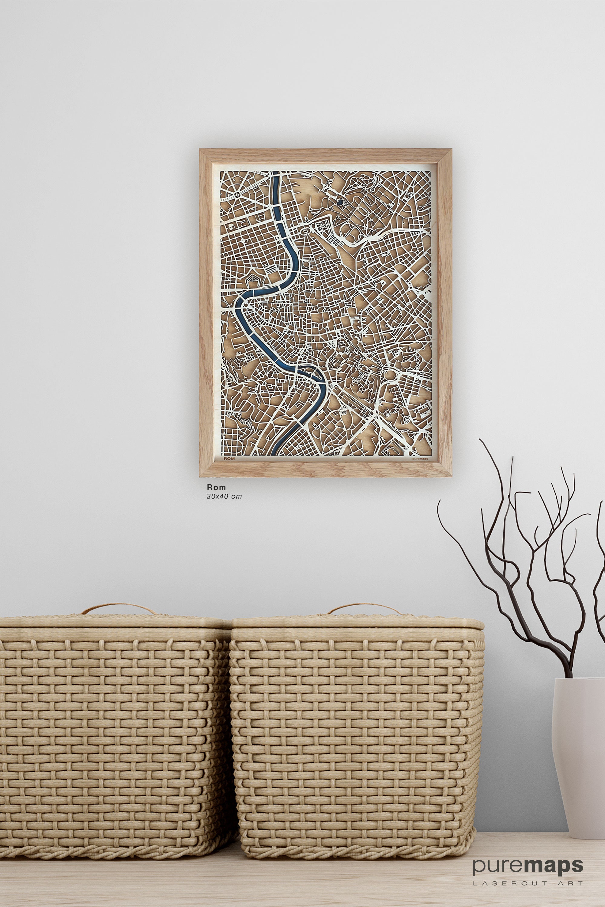 Custom Made Wooden Map of Your Favorite Place - Lasercut City Map Wood ...