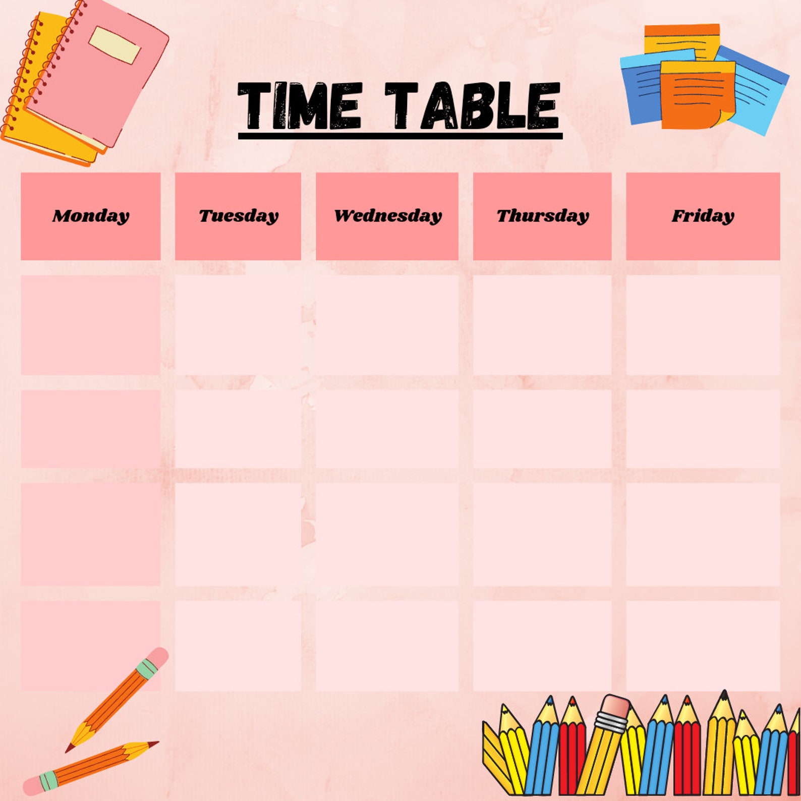 Time Table - Etsy