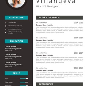 Resume Template - Etsy