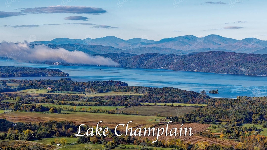 Digital Download Lake Champlain Vermont Foliage Colors of Vermont Lake ...