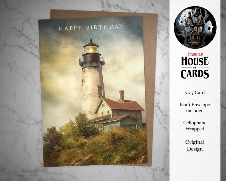 Traditional Birthday Card Lighthouse Cards for Him Cards - Etsy