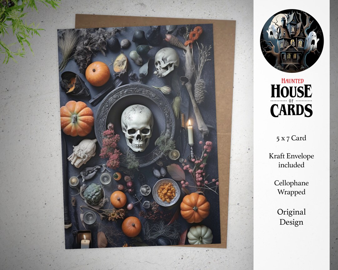 Ritual Card, Unusual Greetings Card, Blank Inside, Personalise, Horror ...