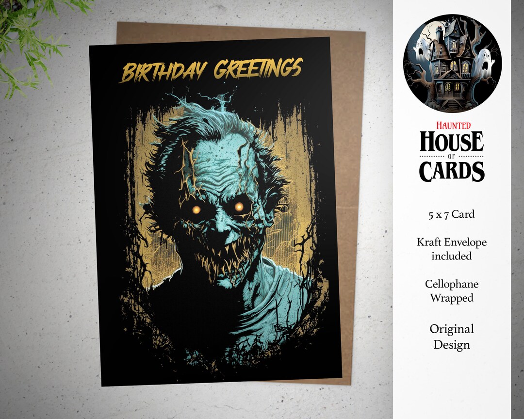Boogeyman, Horror Birthday, Birthday Card, Greetings Card, Scary Card ...