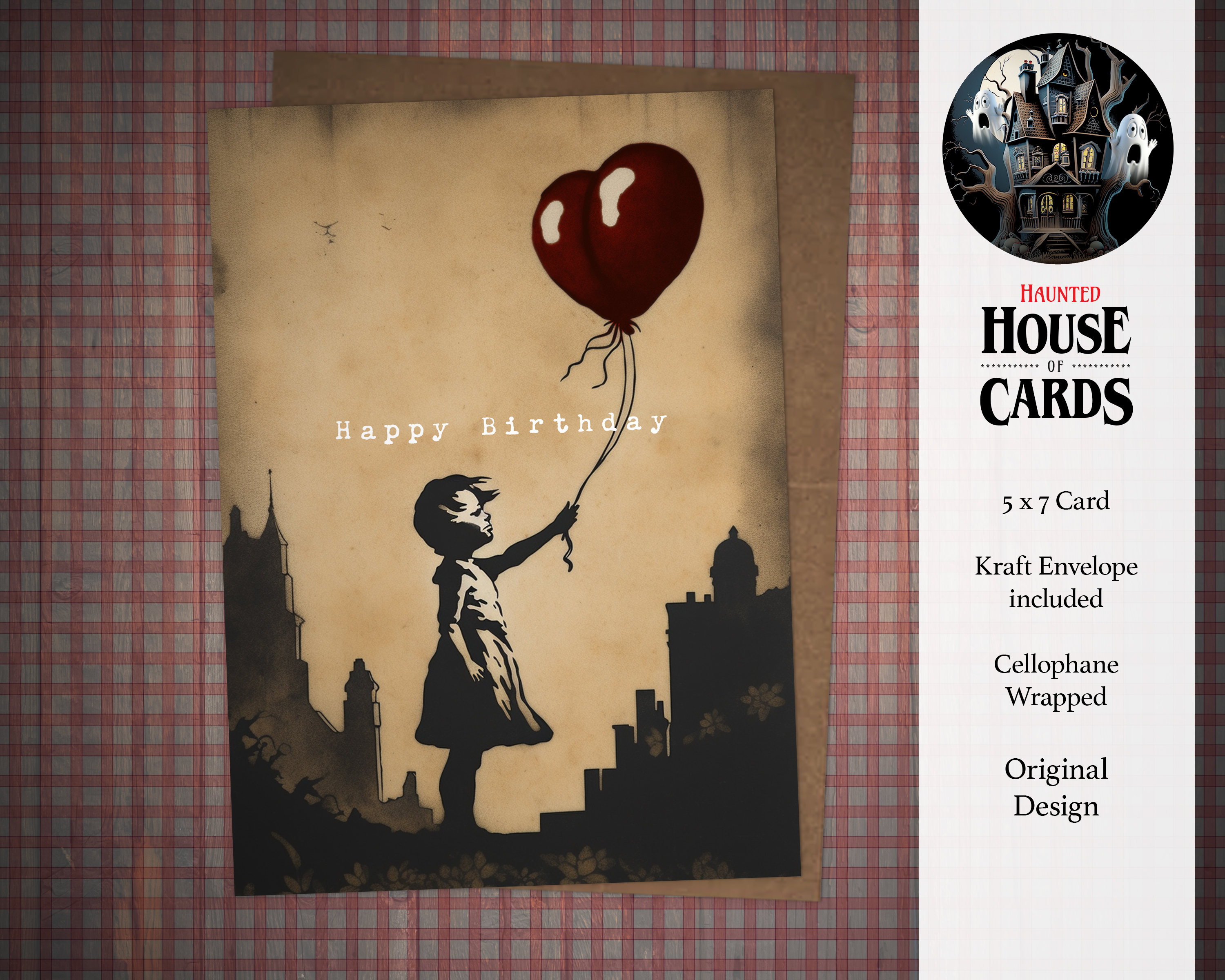 Banksy Inspired, Birthday Card, Greetings Card, AI Created, 5x7 Card ...