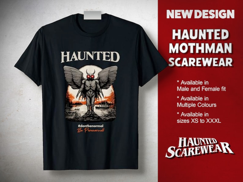 Paranormal T Shirt, Mothman, Haunted Scarewear, Cool, Spooky, Scarewear ...
