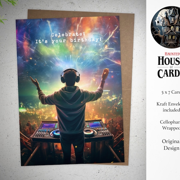 Rave Birthday Card - Etsy UK