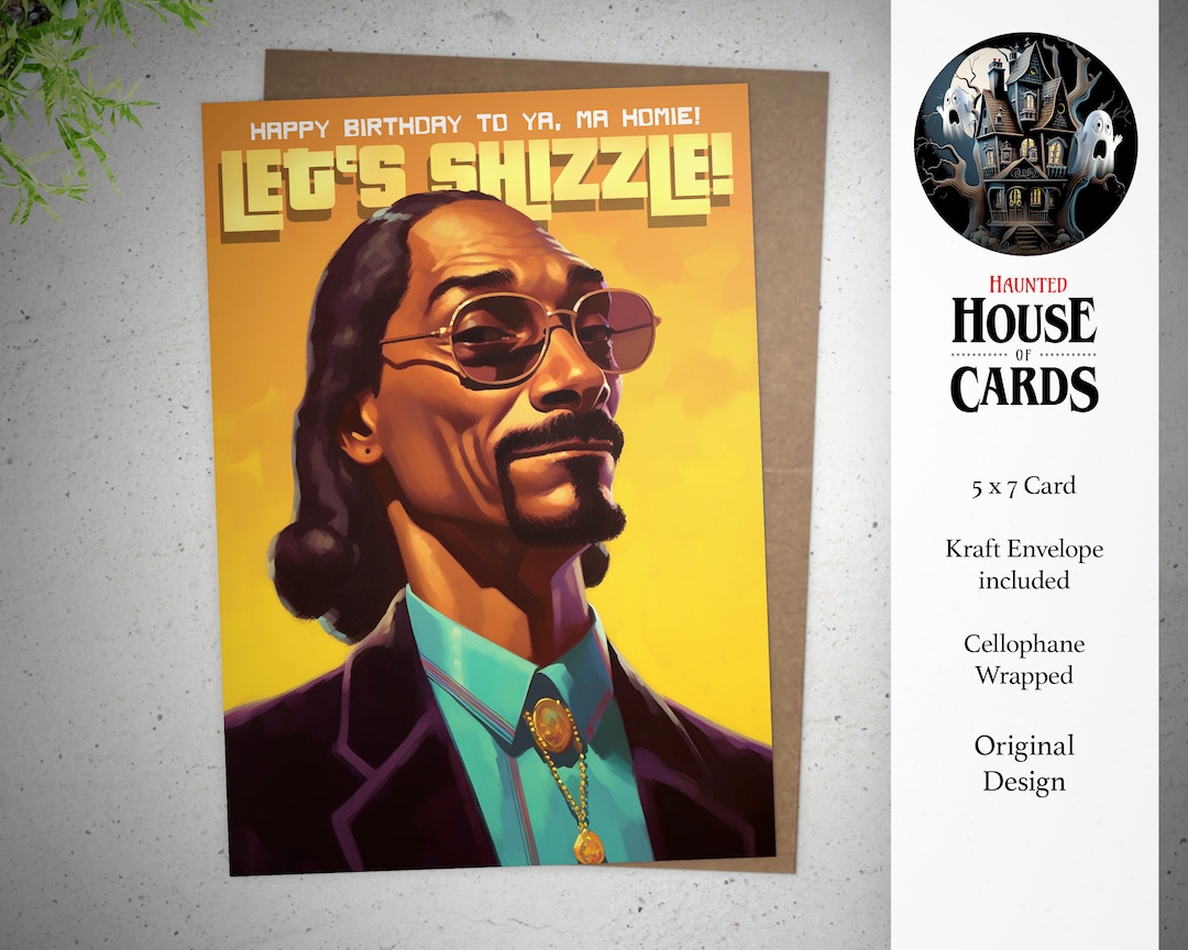 Snoop Dogg, Let's Shizzle, Birthday Card, Unusual, Greetings Card ...