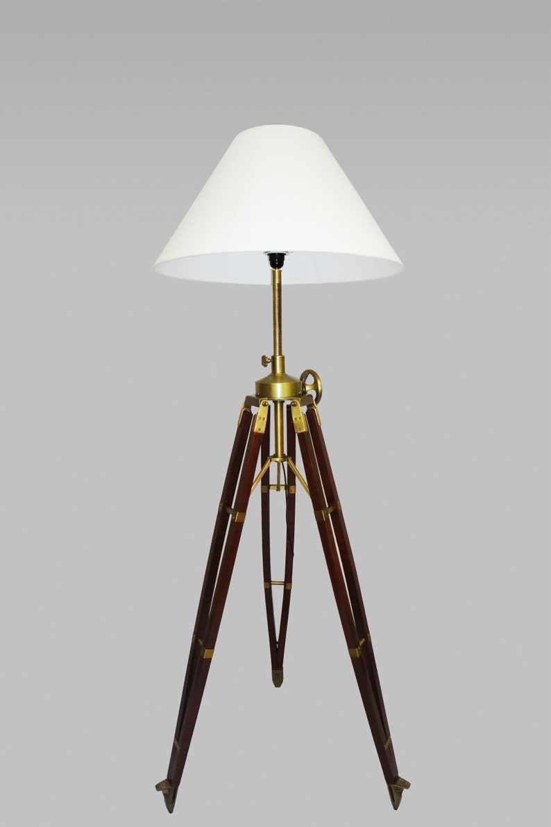 Deluxe Floor Tripod Lamp Rustic Tripod Light Great for Lighting Living ...