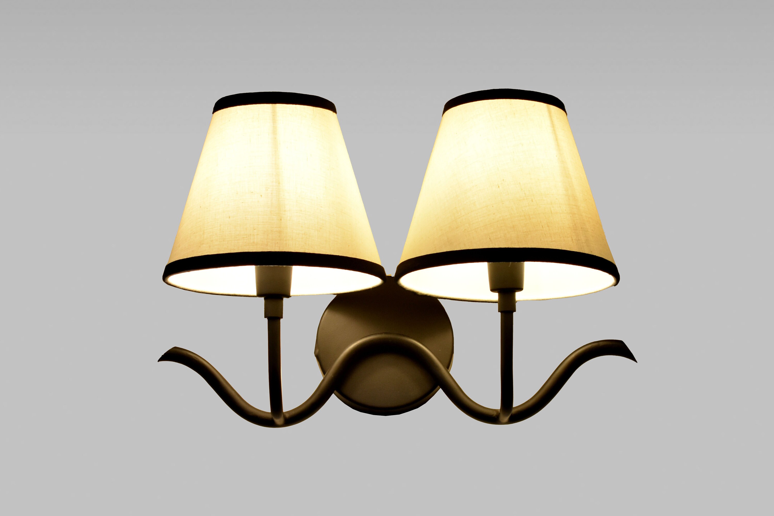 Wall Lamp With Shade Wall Light Double Shade Wall Lamp Long Armed Wall ...