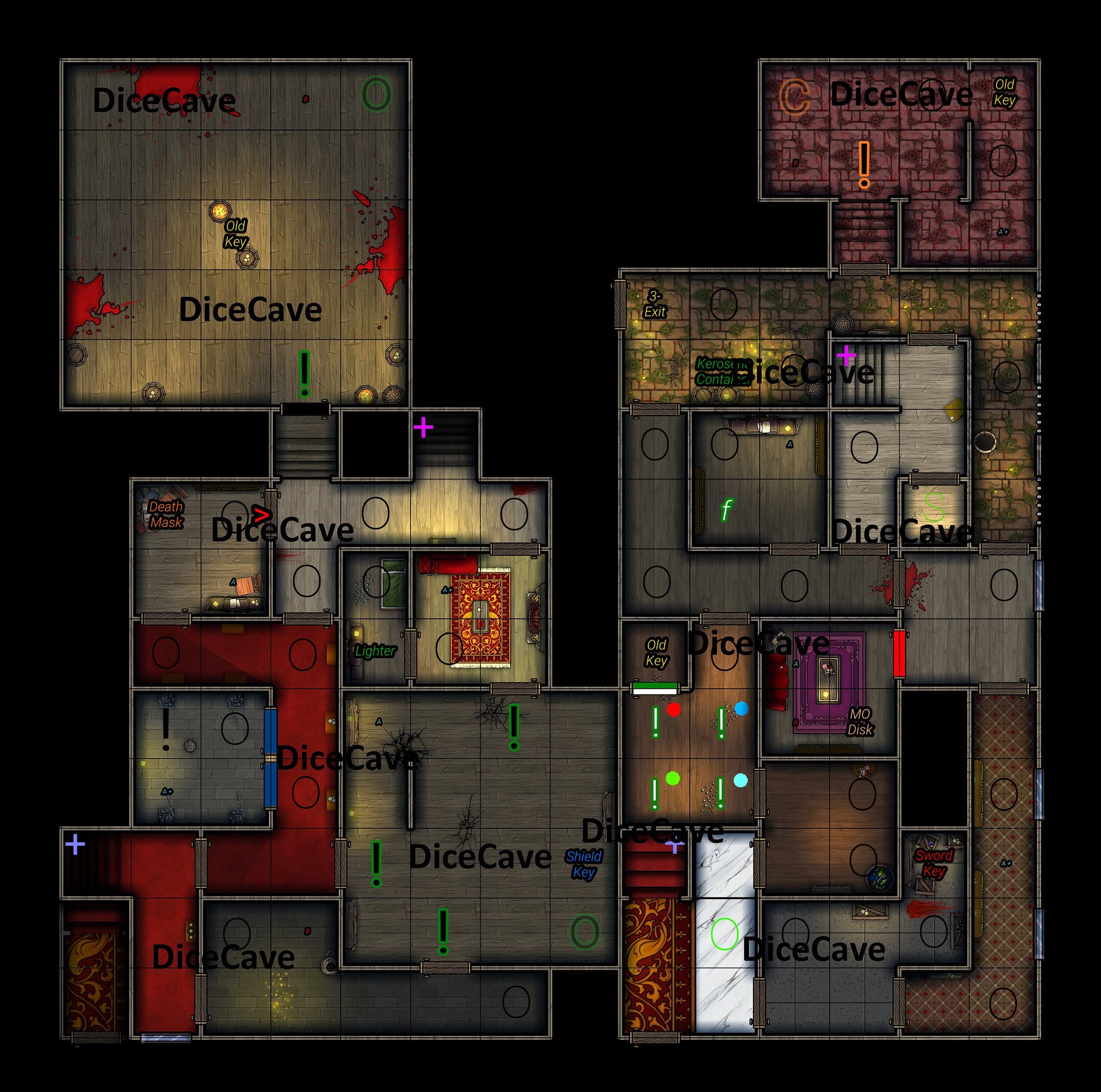 Arklay Campaign 2 RE1, Resident Evil Digital Print and Play Dungeon ...