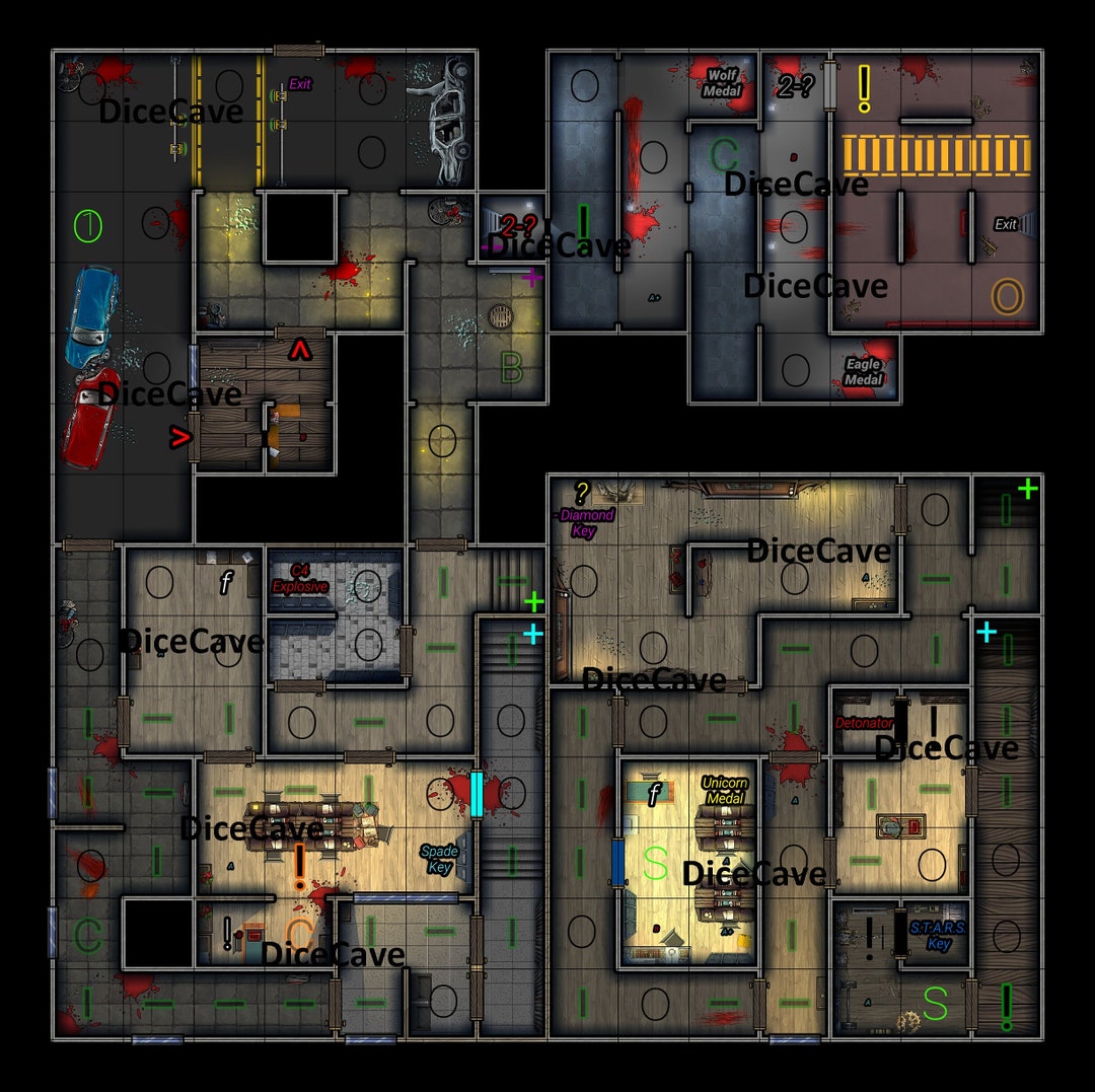 Raccoon City Campaign 2 (RE2), Resident Evil Digital Print and Play ...