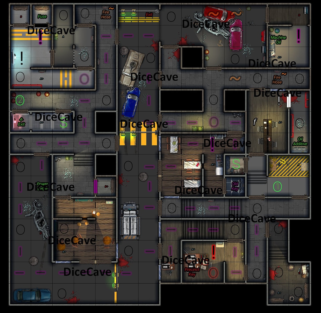 Raccoon City Campaign 2, Resident Evil Digital Print and Play Dungeon ...