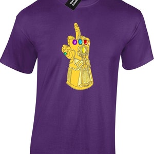 Gauntlet Middle Finger Mens T-shirt Unisex Avenger Guardians Hulk ...