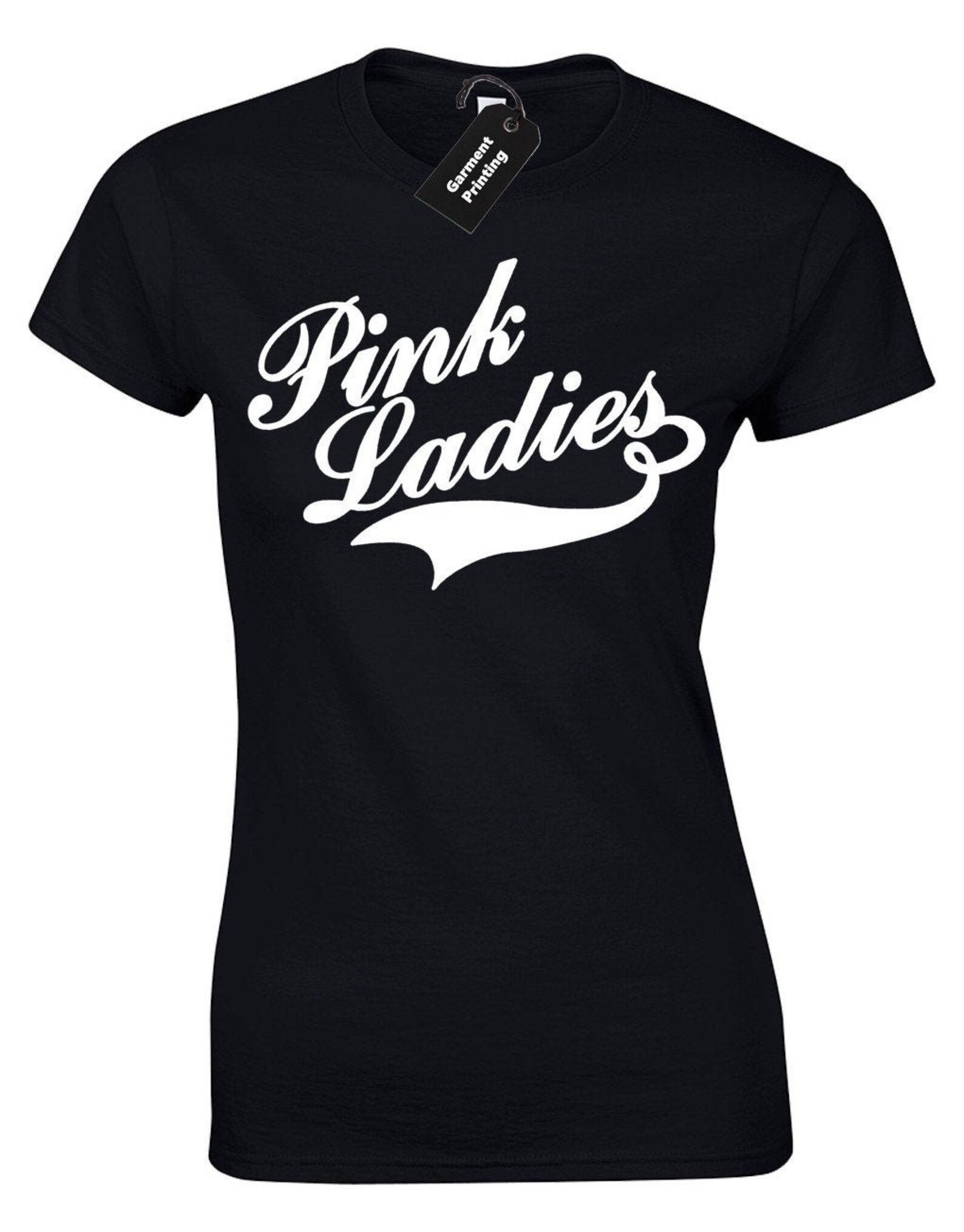 Pink Ladies Ladies T Shirt Womens Grease T-birds Fancy Dress Sandy ...