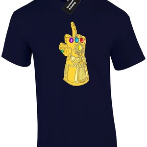 Gauntlet Middle Finger Mens T-shirt Unisex Avenger Guardians Hulk ...