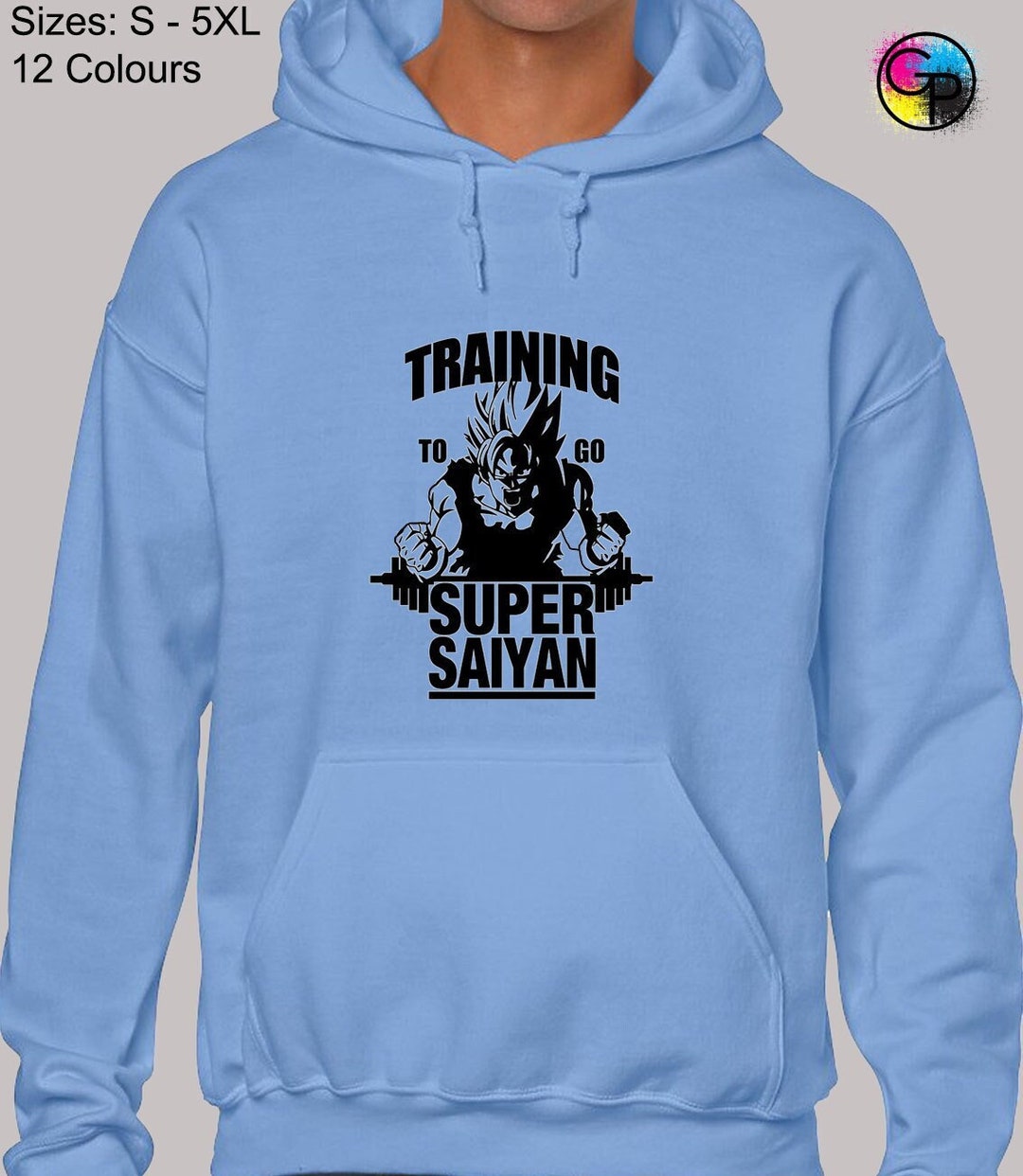 Training to Go Super Saiyan Hoodie Hoody Unisex Funny Gym Workout ...
