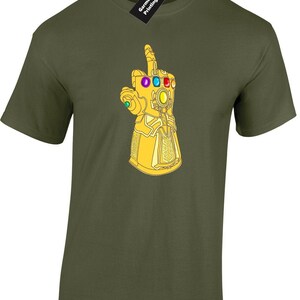 Gauntlet Middle Finger Mens T-shirt Unisex Avenger Guardians Hulk ...