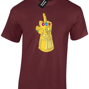 Gauntlet Middle Finger Mens T-shirt Unisex Avenger Guardians Hulk ...