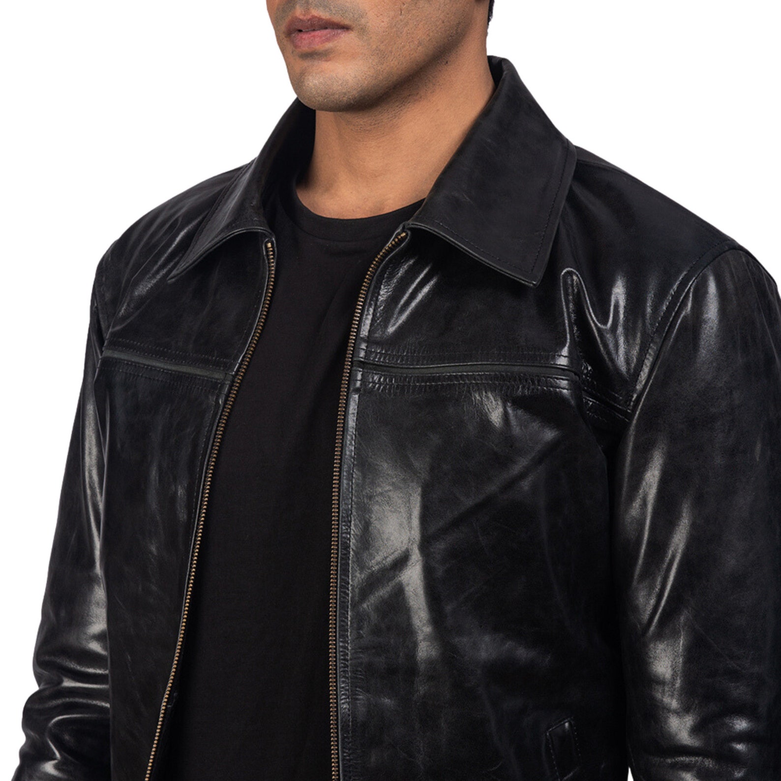 Black Patent Leather Jacket-patent Leather Jacket Black-black - Etsy