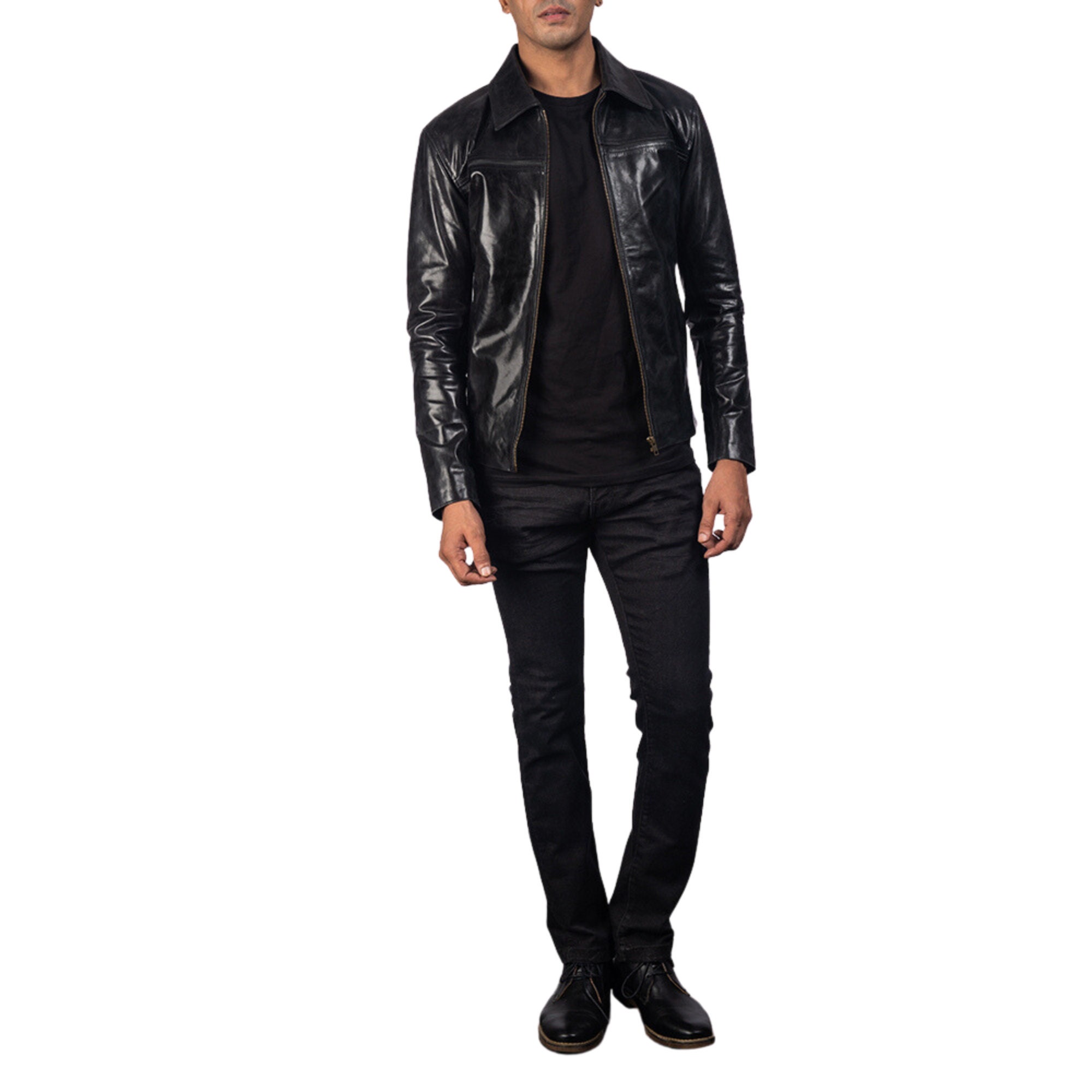 Black Patent Leather Jacket-patent Leather Jacket Black-black - Etsy