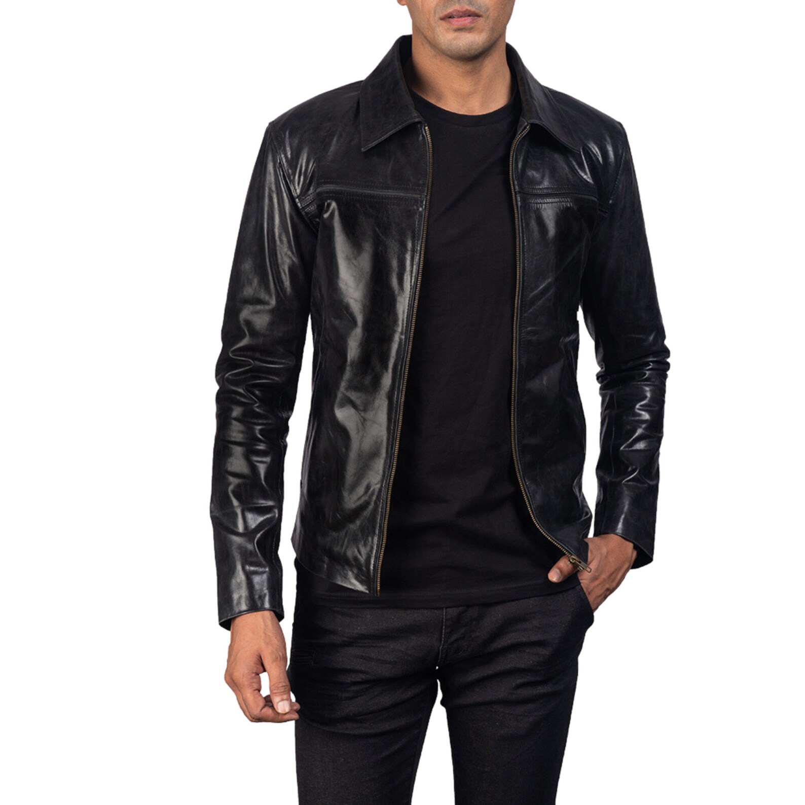 Black Patent Leather Jacket-patent Leather Jacket Black-black - Etsy