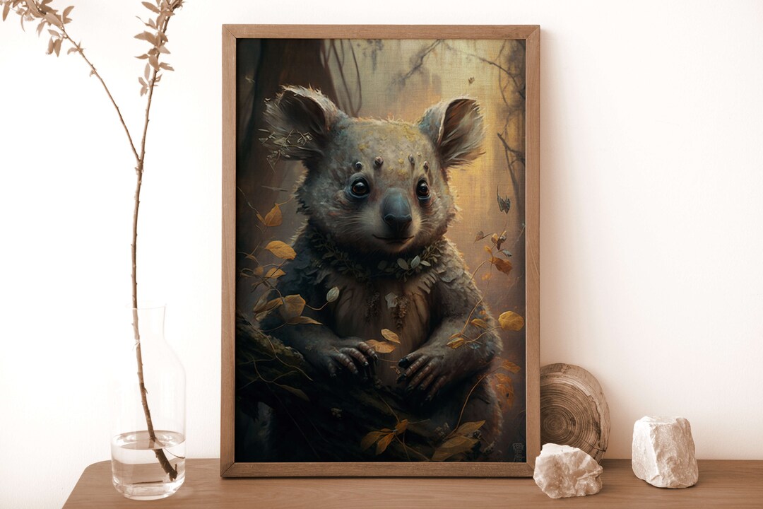 Ukiyo-e Japanese Inspired Koala Traditional Art Style - Etsy