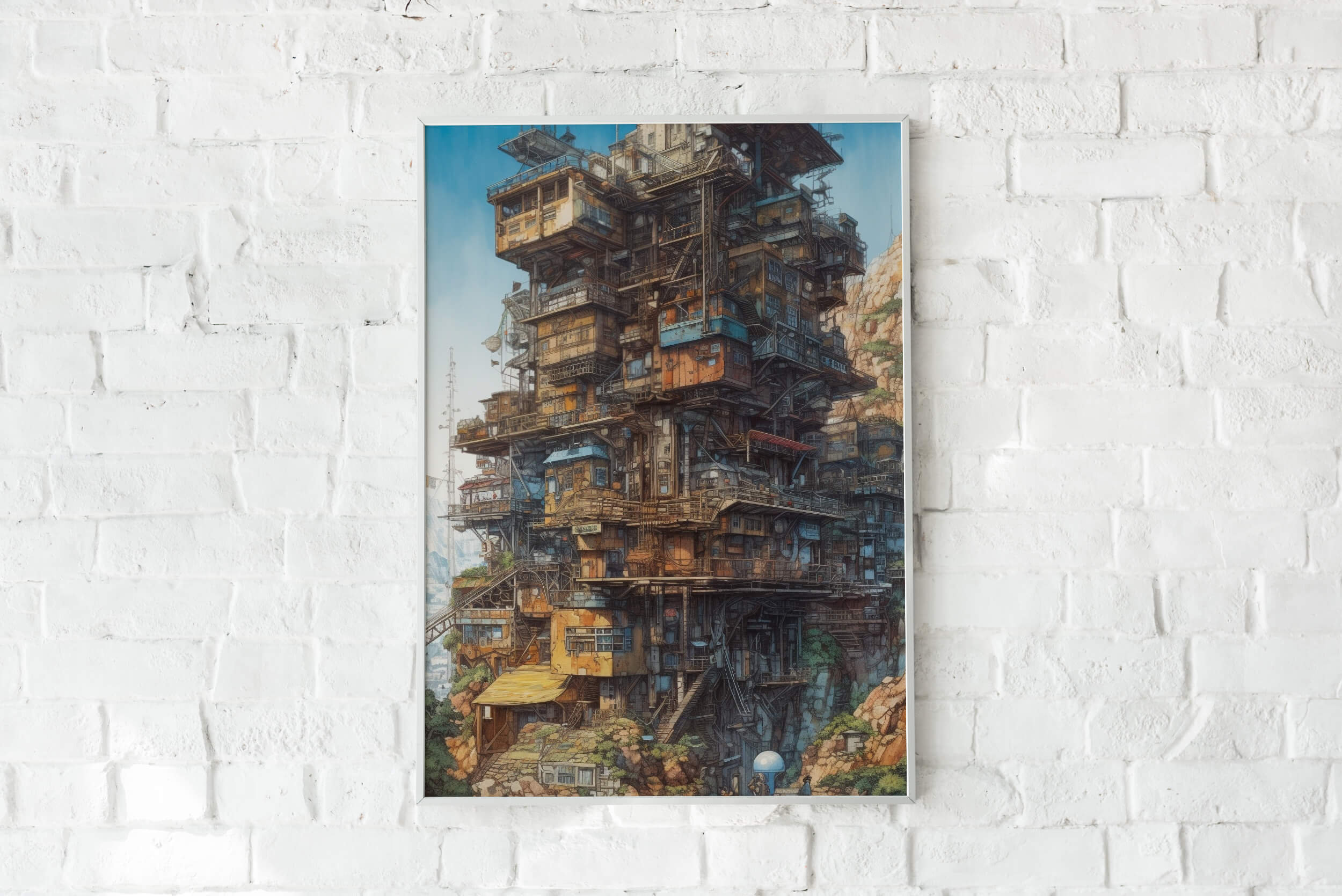 Tomorrowland Alien Utopia Art Moebius-inspired Watercolor - Etsy