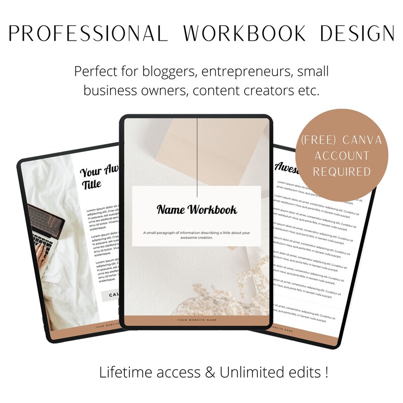 Ebook Template Workbook Canva Coaching Designer Workbook Lead Magnet ...