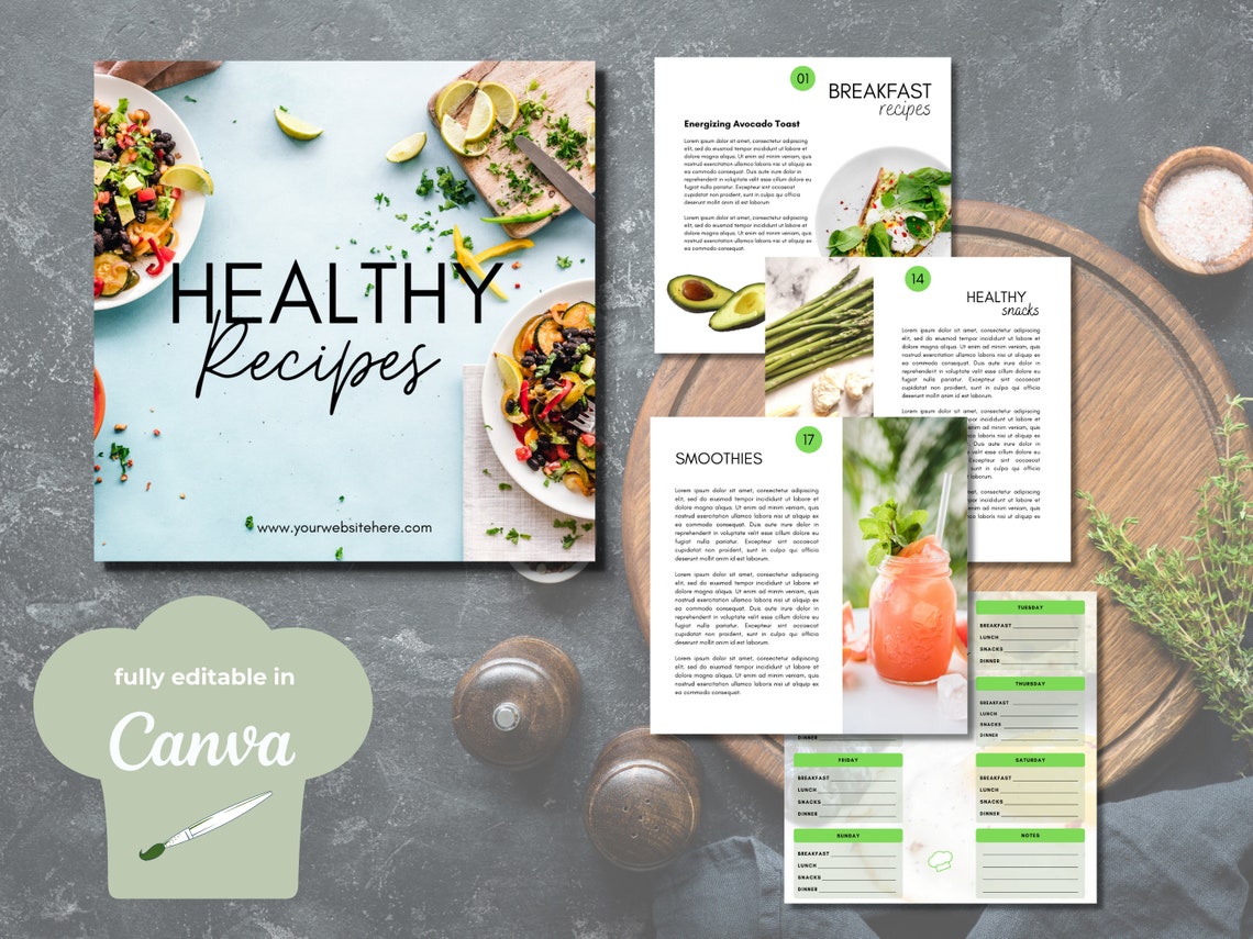 Ebook Template Canva Cook Book Template Foodblog Recipe Template ...