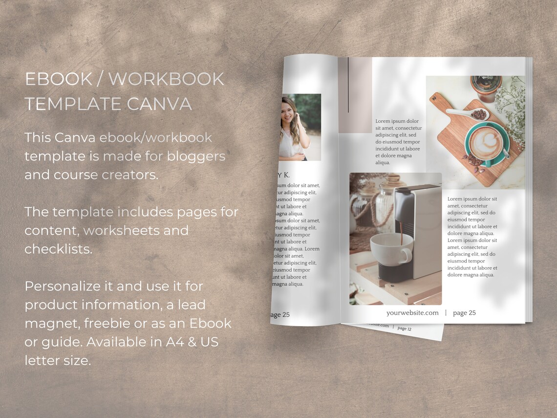 Canva Course Creator, Canva Workbook Template, Ebook Template Canva ...