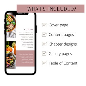 Cookbook Template Recipe Ebook Pink Cookbook Ebook Design - Etsy